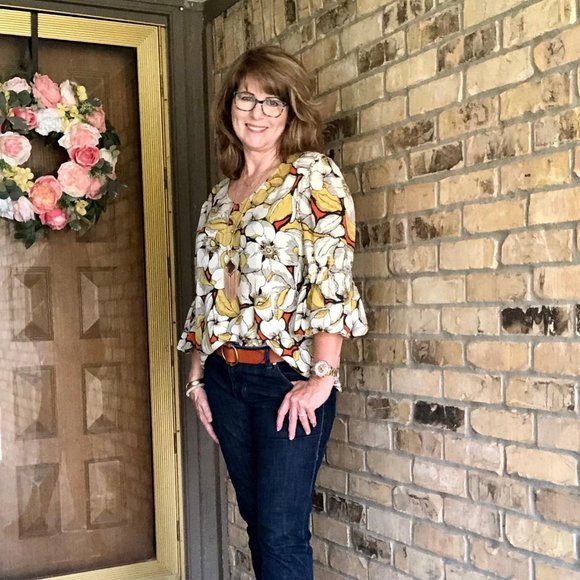 CAbi | Tops | Cabi 3954 Sequel Blouse Fall 220 Xlarge Euc | Poshmark